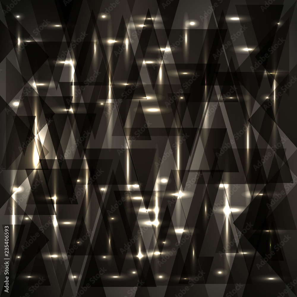 Vector charcoal sparkling pattern of shards. For decoration of festive ...