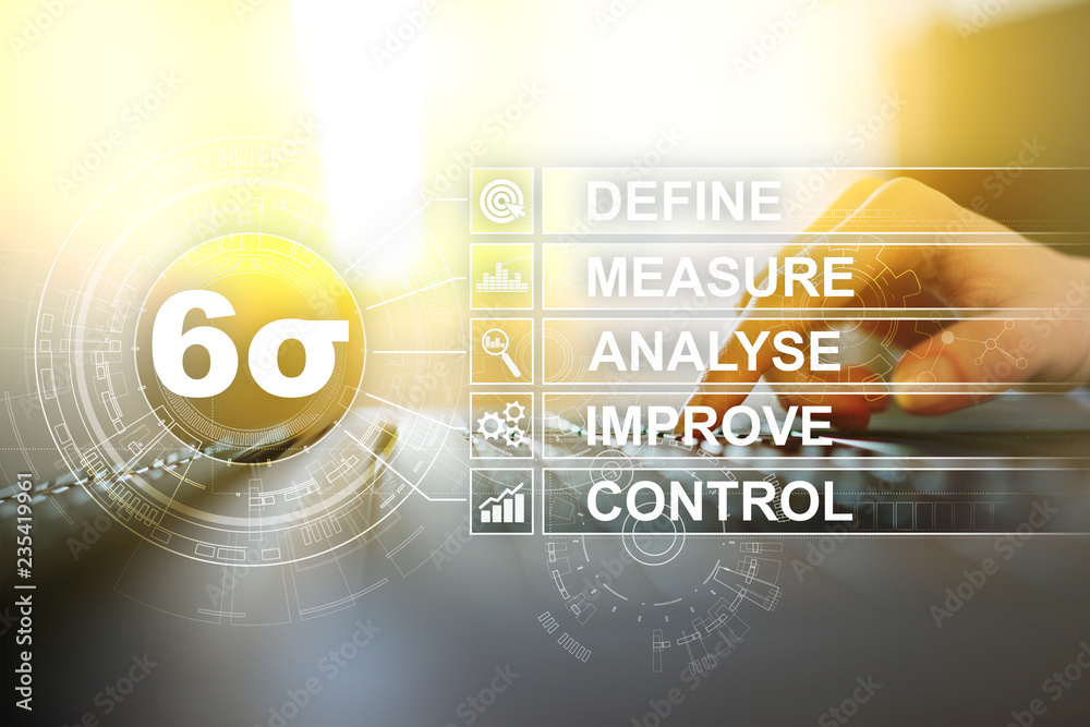 Six sigma - set of techniques and tools for process improvement. Stock ...