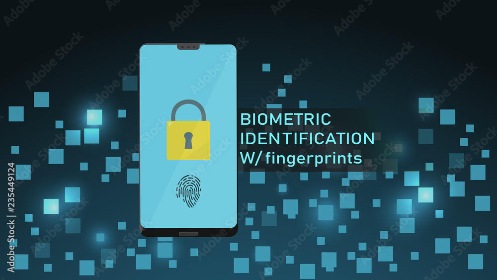 Smartphone with Fingerprint Recognition Concept, Login or Sign Up ...