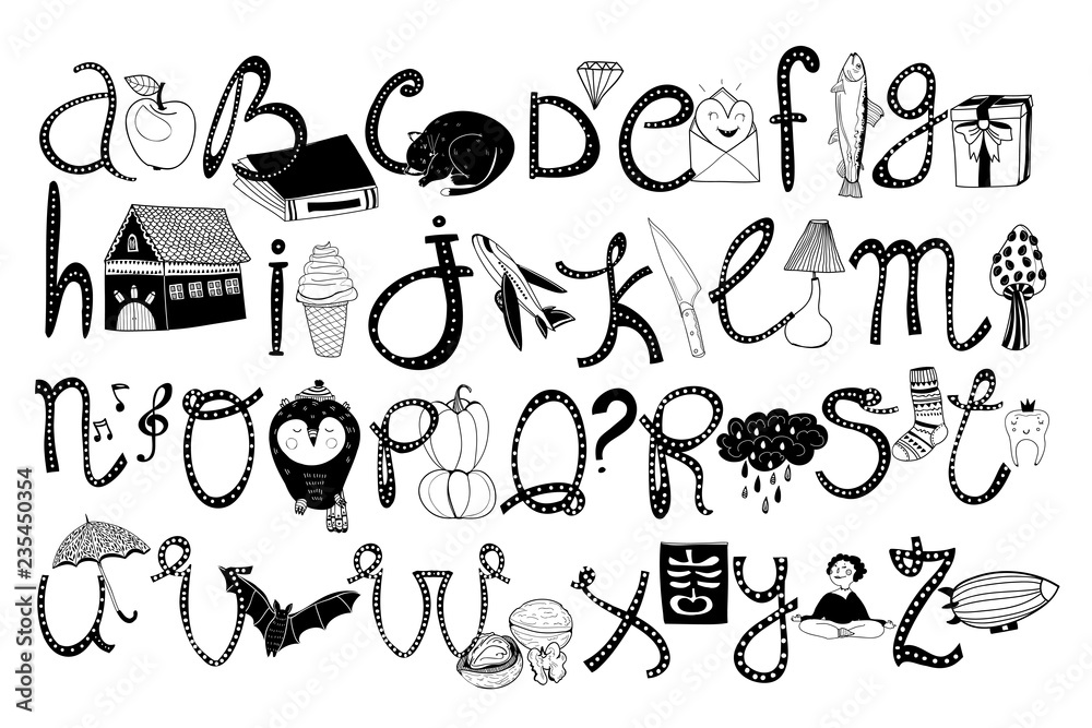 Cute Doodle Letters
