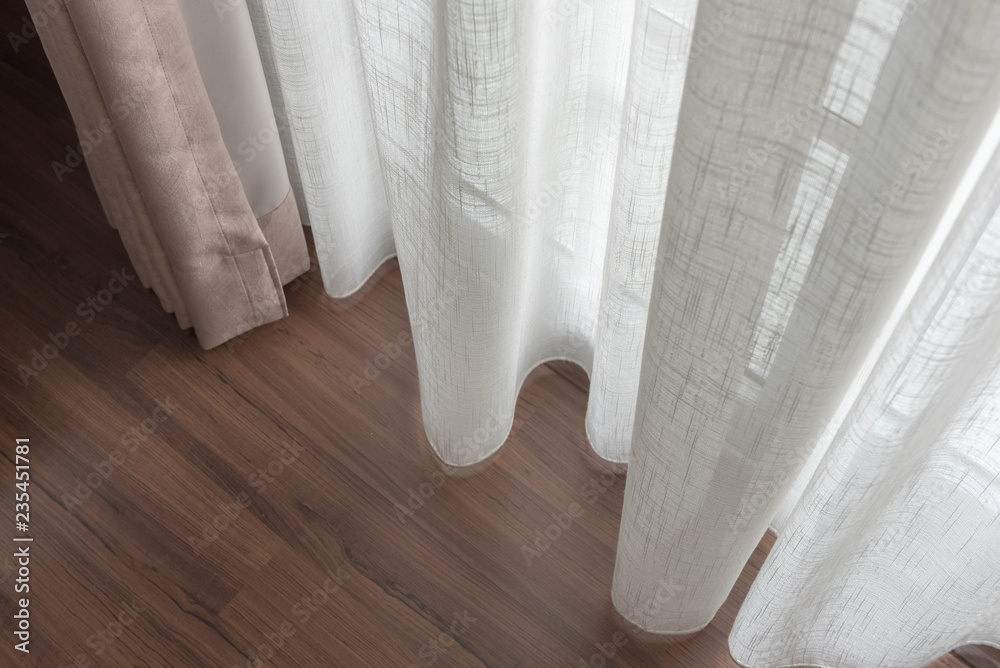closed up of beautiful grey curtain Stock Photo | Adobe Stock