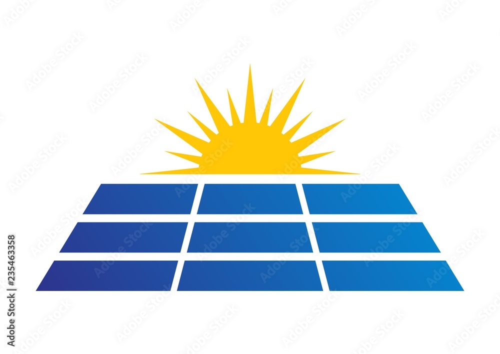 logo solar panels Stock Illustration | Adobe Stock