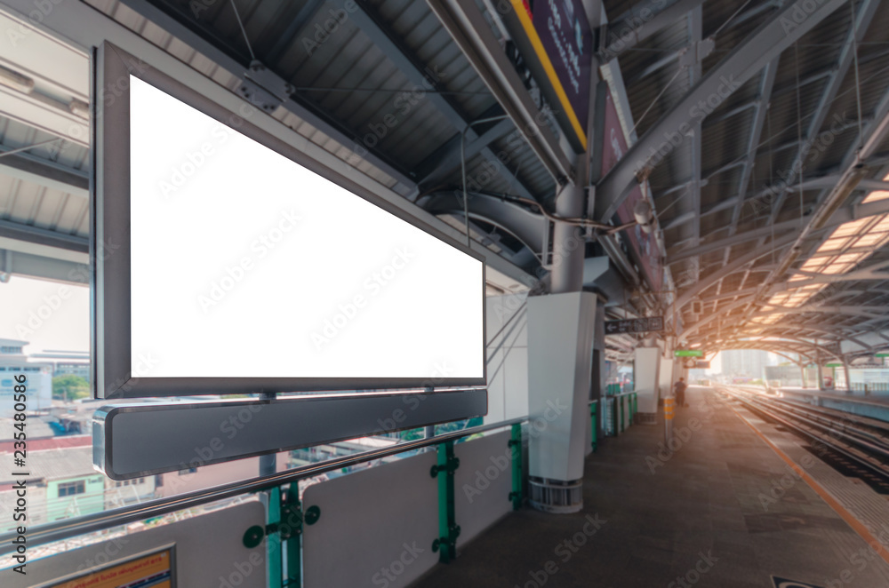 billboard big blank white LED screen perspective horizontal outstanding ...