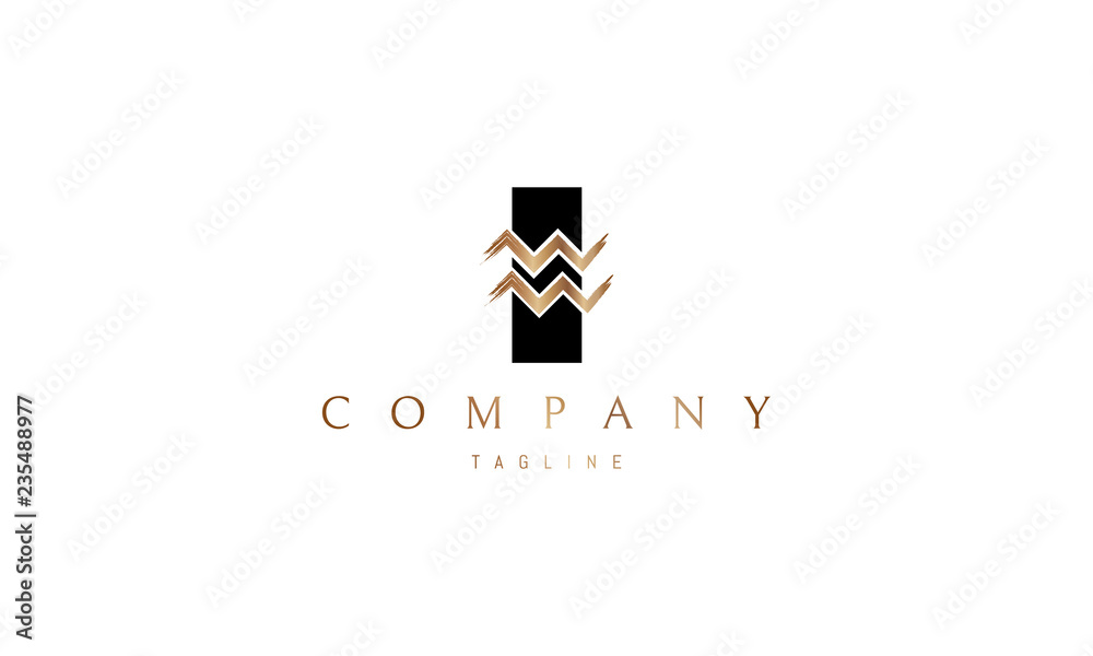 Golden Wave vector logo image Stock Vector | Adobe Stock