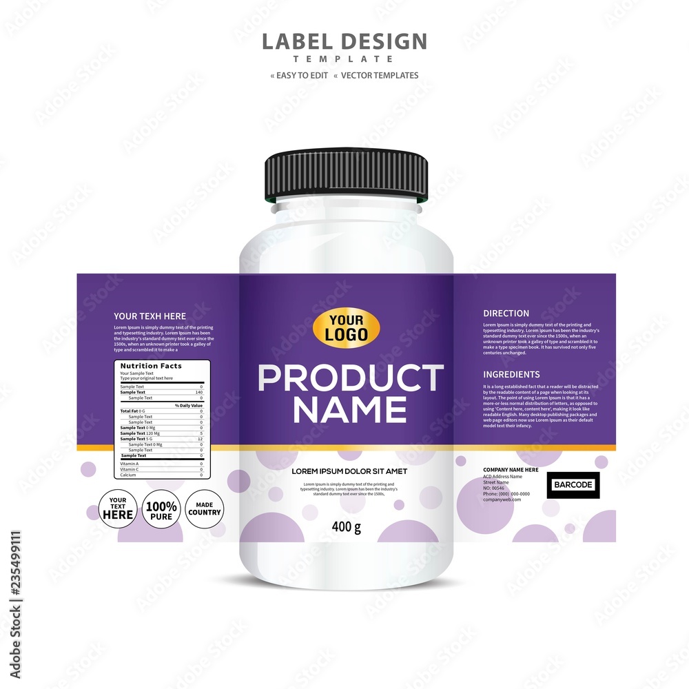 Bottle label, Package template design, Label design, mock up design ...