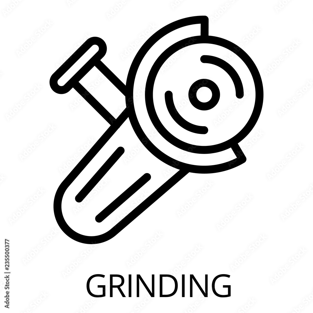 Grinding icon. Outline grinding vector icon for web design isolated on ...