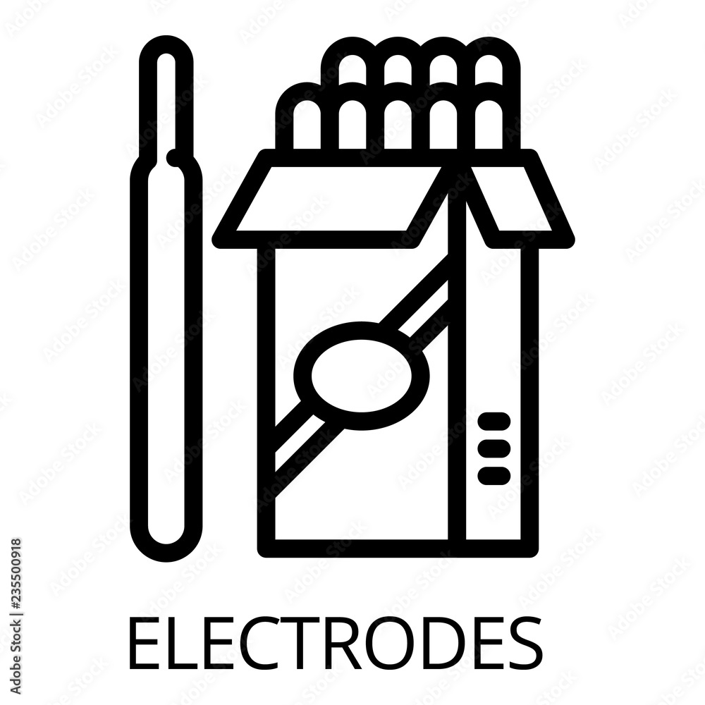 Electrode pack icon. Outline electrode pack vector icon for web design ...