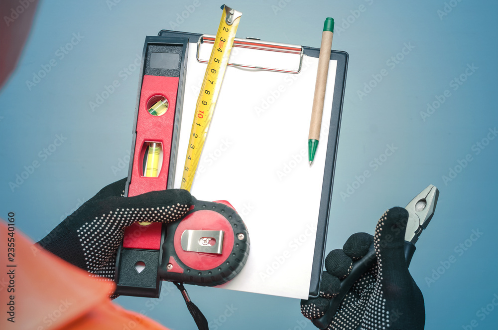 Building contract. Fix list. Building agreement mockup. Construction ...