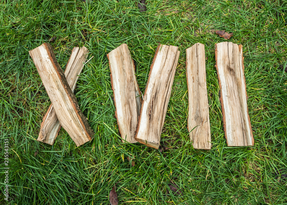 Roman numeral. Roman numerals made from oak. Old wood numbers. Old ...