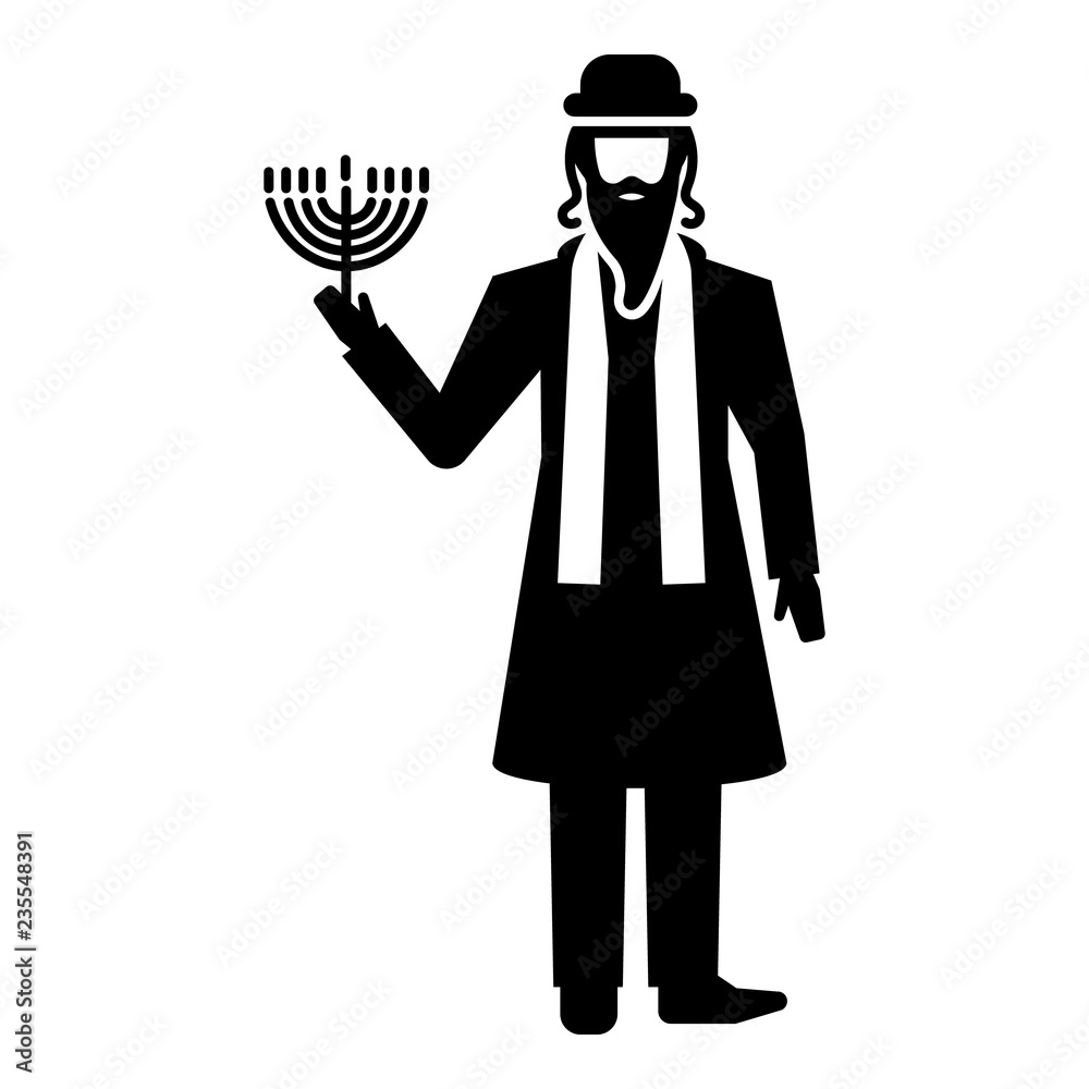 Jewish man icon. Simple illustration of jewish man vector icon for web ...