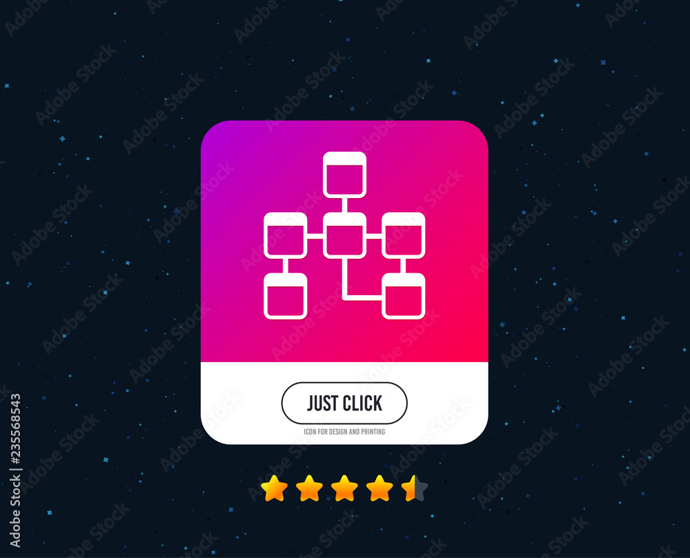 Database sign icon. Relational database schema symbol. Web or internet ...