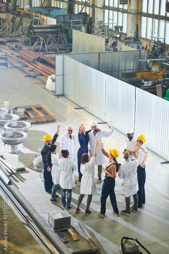 Happy Industrial Workers