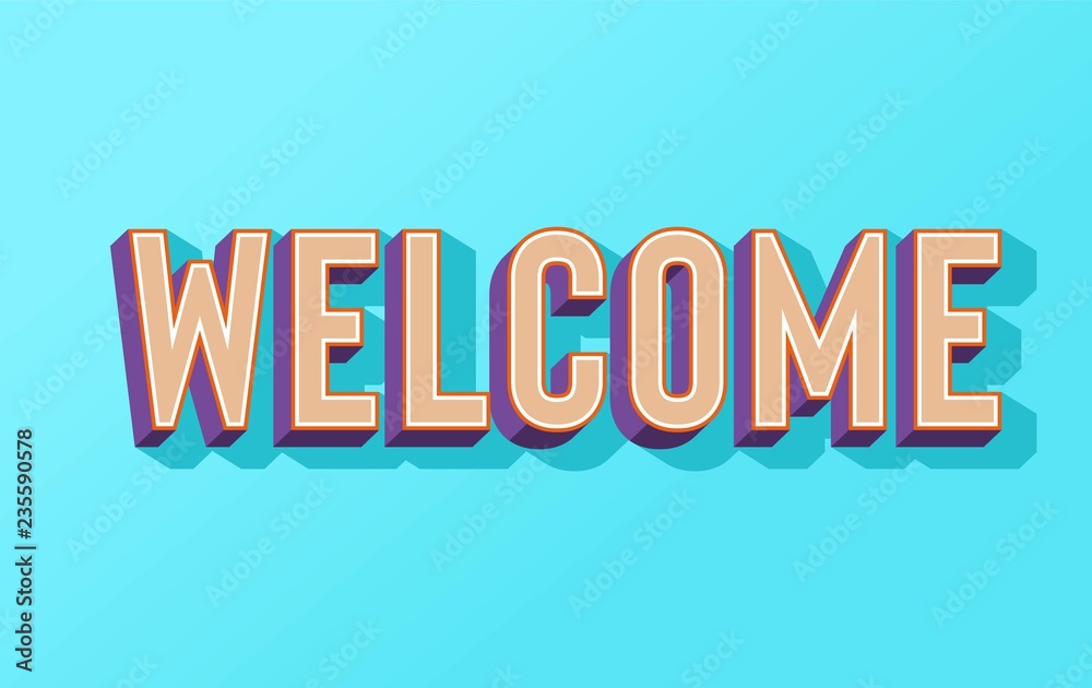 Welcome word with megaphone vector illustration concept, can use for ...