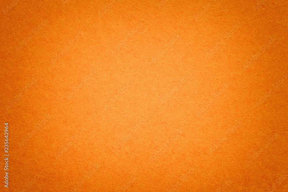 Texture of old orange paper background, closeup. Structure of dense ...