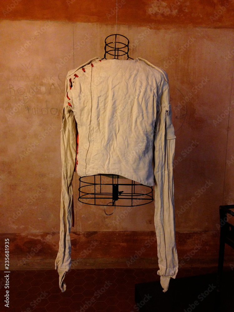 Detail of containment and torture instruments for the treatment of ...