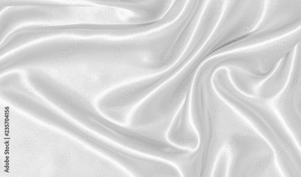 luxury white wavy silk texture at bed - background Stock Photo | Adobe ...