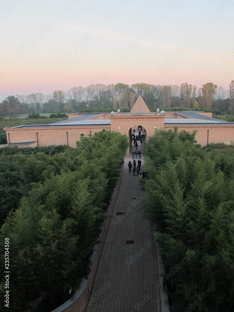 View of the Labyrinth of the Masone is a park that includes a bamboo ...