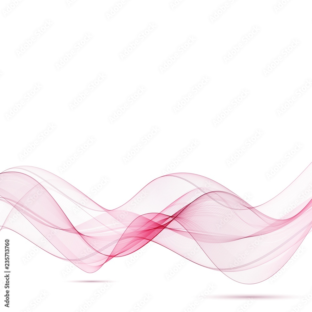 Vector Abstract color red wave design element. Red wavy line Stock ...
