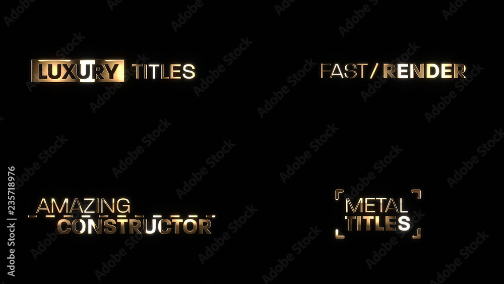 Luxury Metallic Titles Stock Template | Adobe Stock