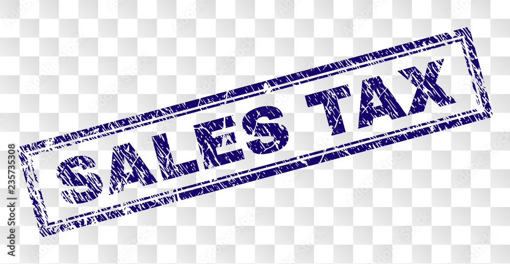 SALES TAX stamp seal print with rubber print style and double framed ...