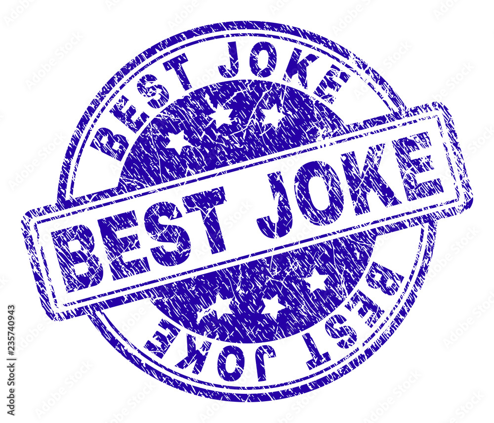 BEST JOKE stamp seal watermark with distress texture. Designed with ...
