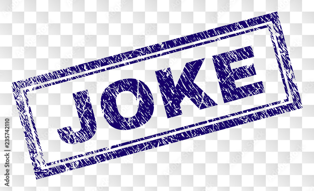 JOKE stamp seal watermark with rubber print style and double framed ...