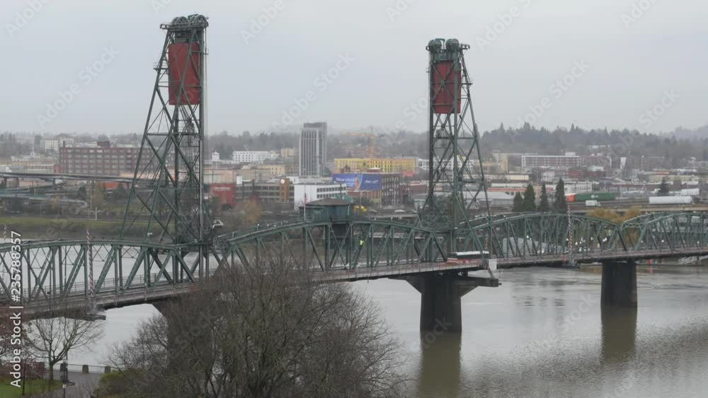 PORTLAND, OREGON, on Dec 20th: Hawthorne Bridge on Dec 20th, 2016 in ...