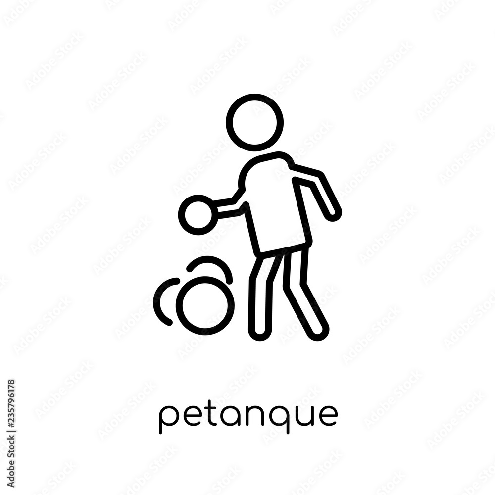Petanque icon. Trendy modern flat linear vector Petanque icon on white ...