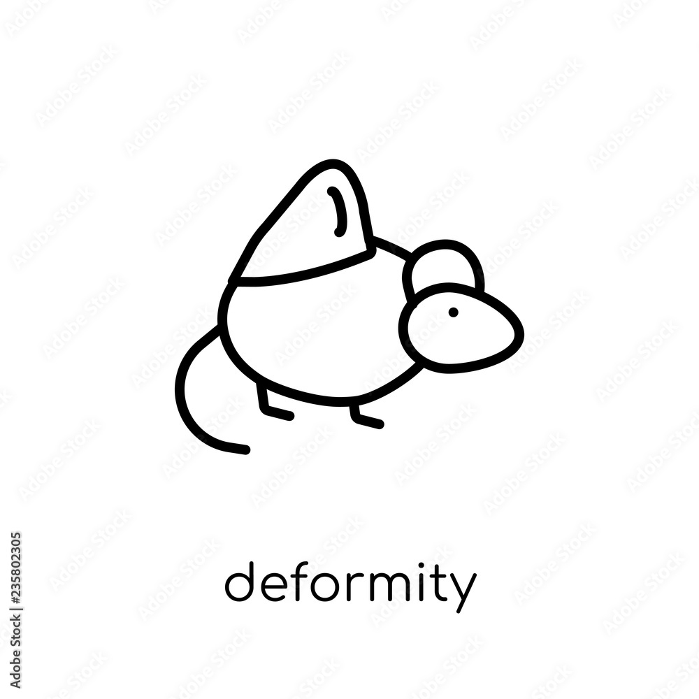 Deformity icon. Trendy modern flat linear vector Deformity icon on ...