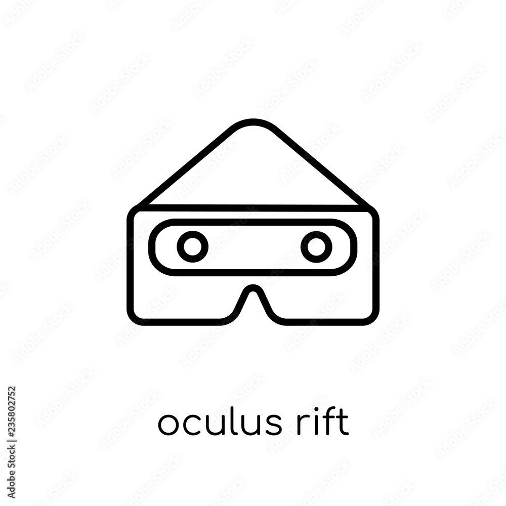 oculus rift icon. Trendy modern flat linear vector oculus rift icon on ...