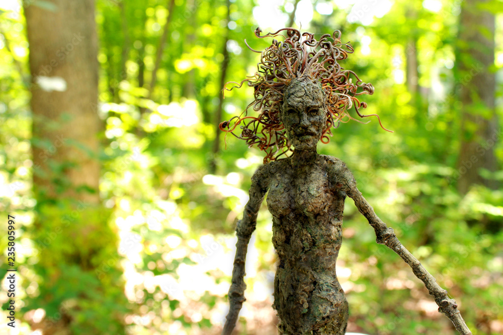 Fantasy tree woman, hamadryad, with spring forest background Stock ...