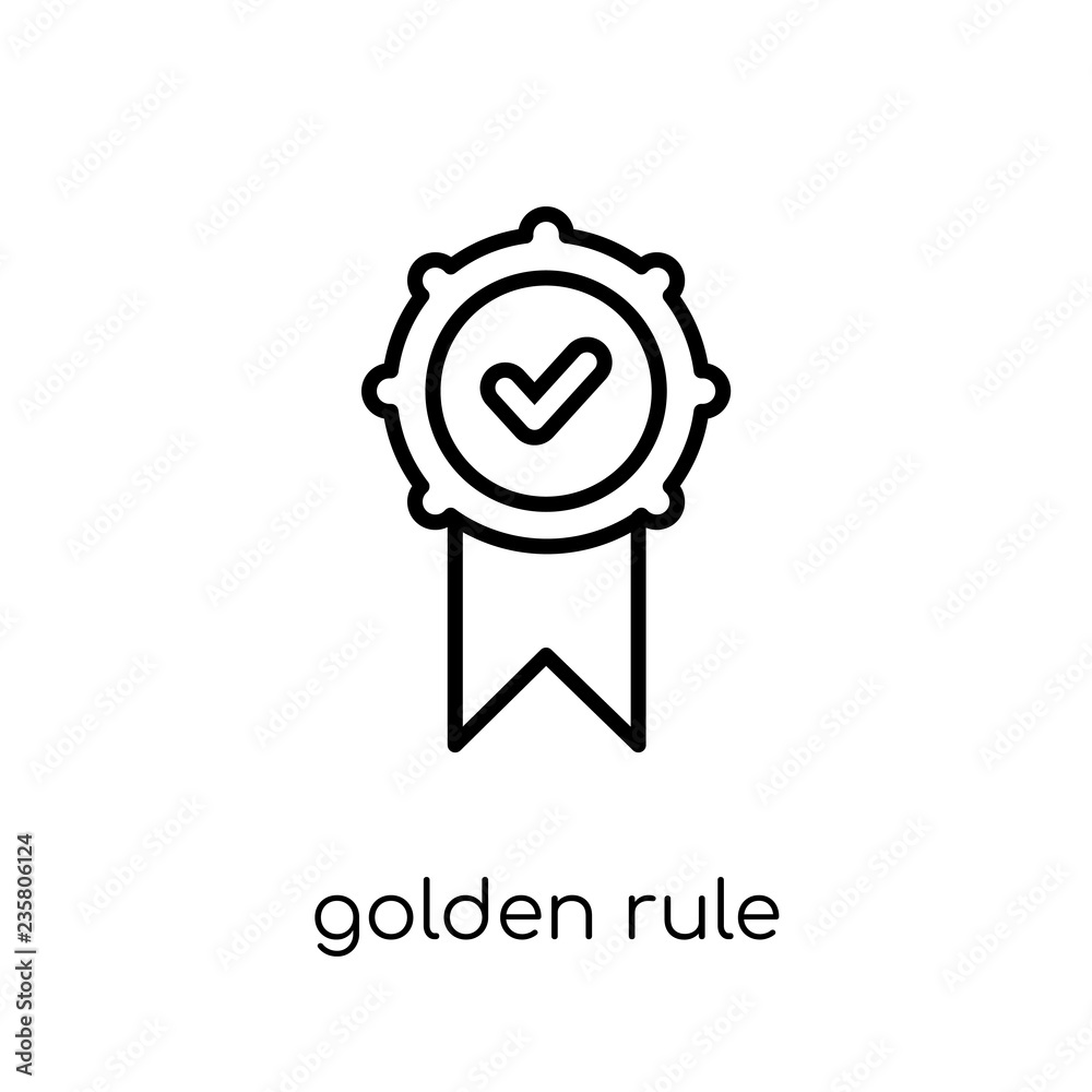 Golden rule icon. Trendy modern flat linear vector Golden rule icon on ...
