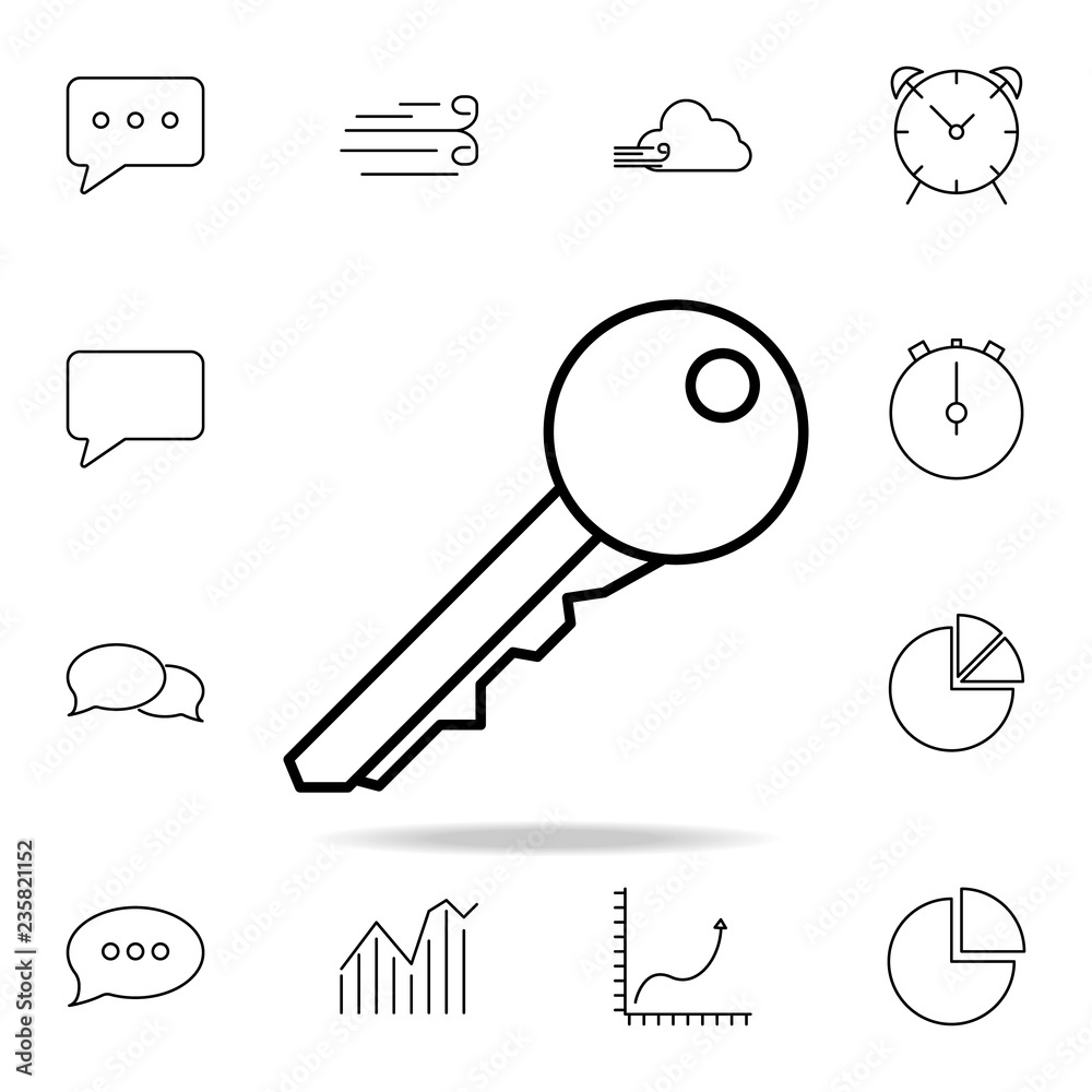 key icon. Detailed set of simple icons. Premium graphic design. One of ...