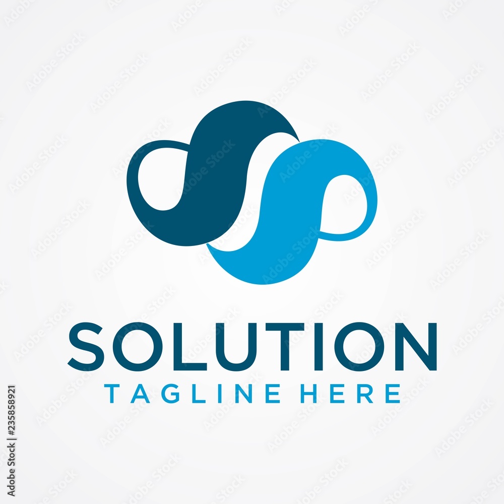 Letter SS cloud logo design Stock Vector | Adobe Stock