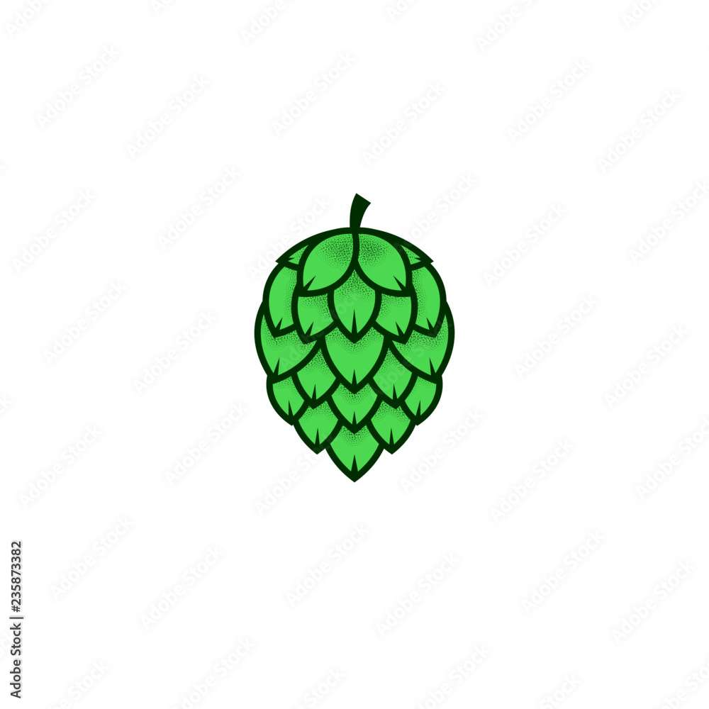 Hop logo creative vector green illustration for modern trendy element ...