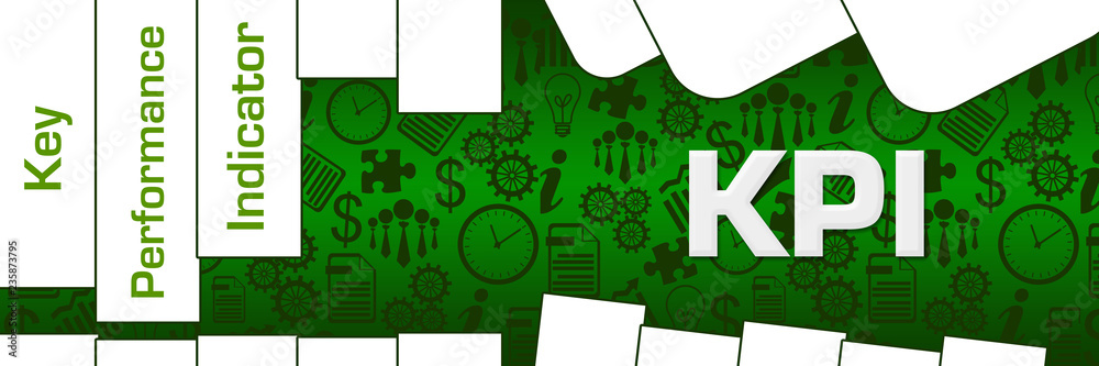KPI - Key Performance Indicator Green Business Texture Abstract Shapes ...