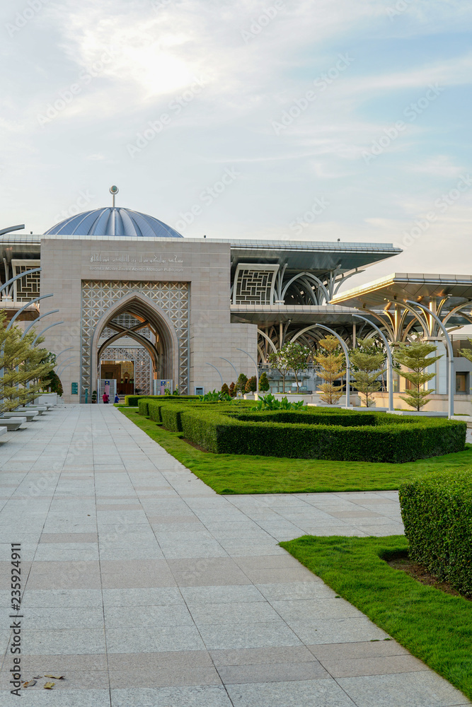 Interior and exterior design of Sultan Mizan Zainal Abidin Mosque. The ...