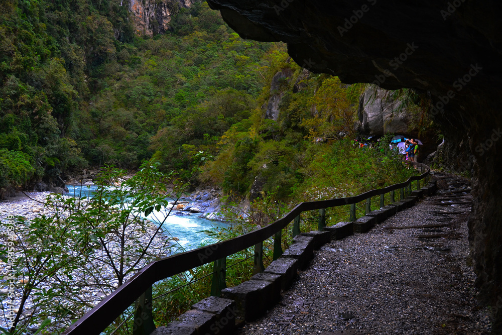 Travel Taiwan, Asia. Beautiful turquoise river water at Taroko Gorge ...