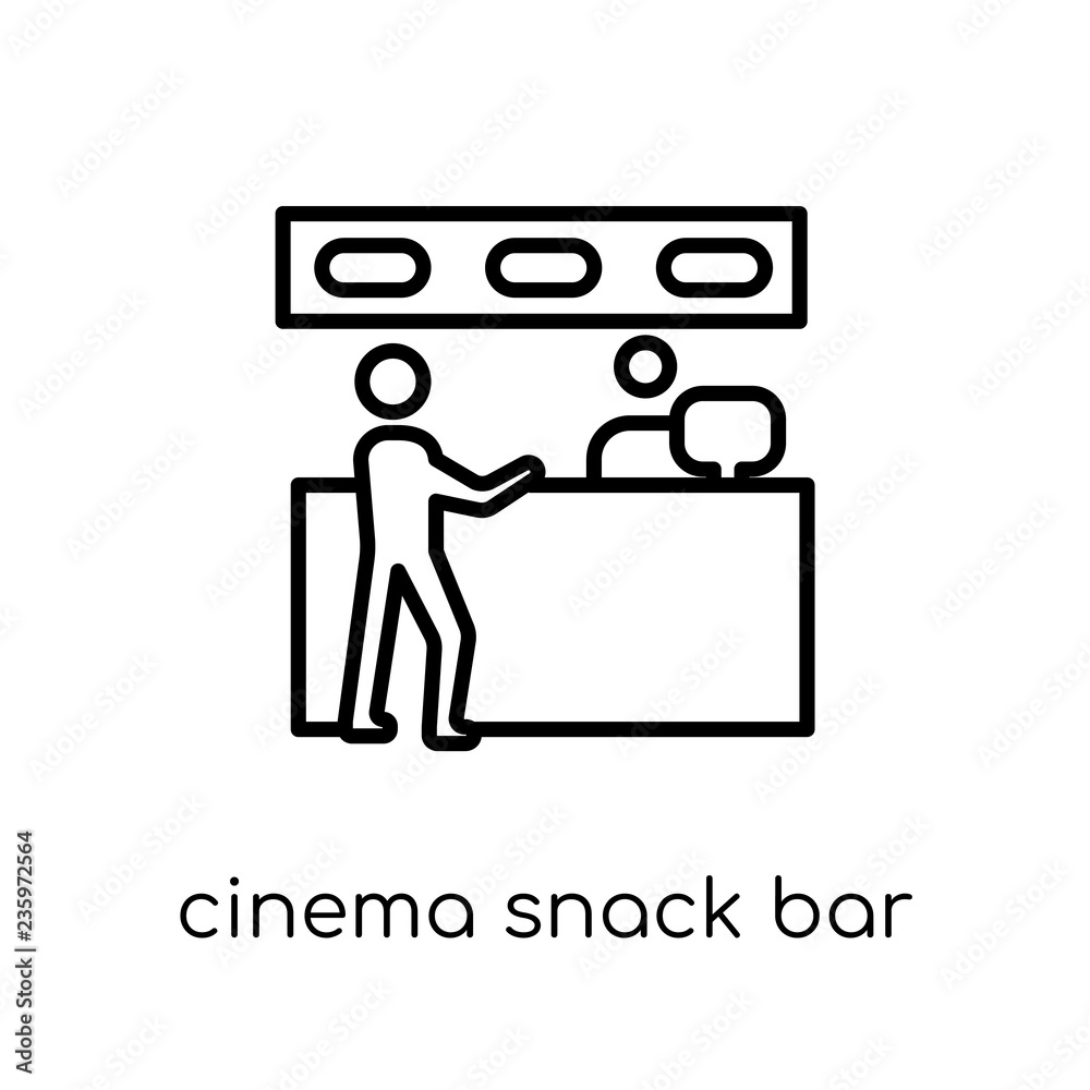 Cinema Snack Bar icon. Trendy modern flat linear vector Cinema Snack ...