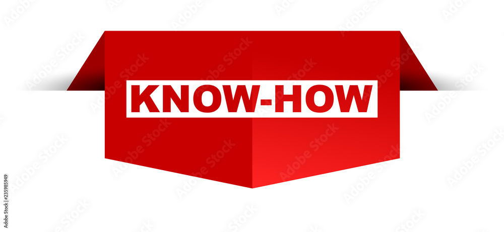 red vector banner know how Stock Vector | Adobe Stock
