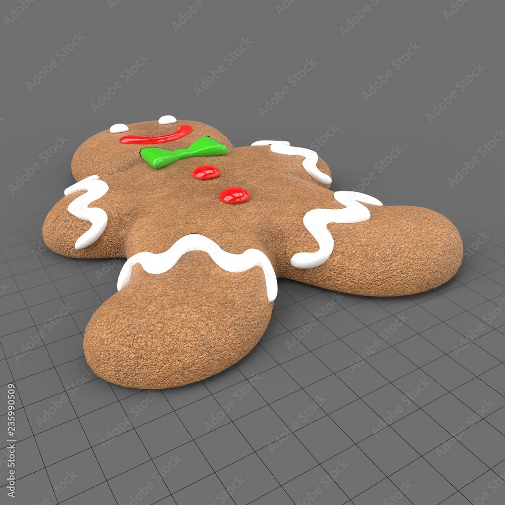 Gingerbread man cookie Stock 3D asset | Adobe Stock