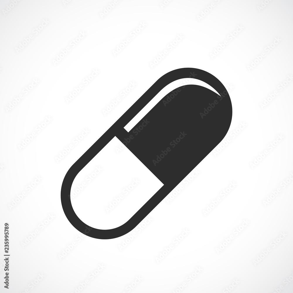 Capsule pill vector pictogram Stock-Vektorgrafik | Adobe Stock