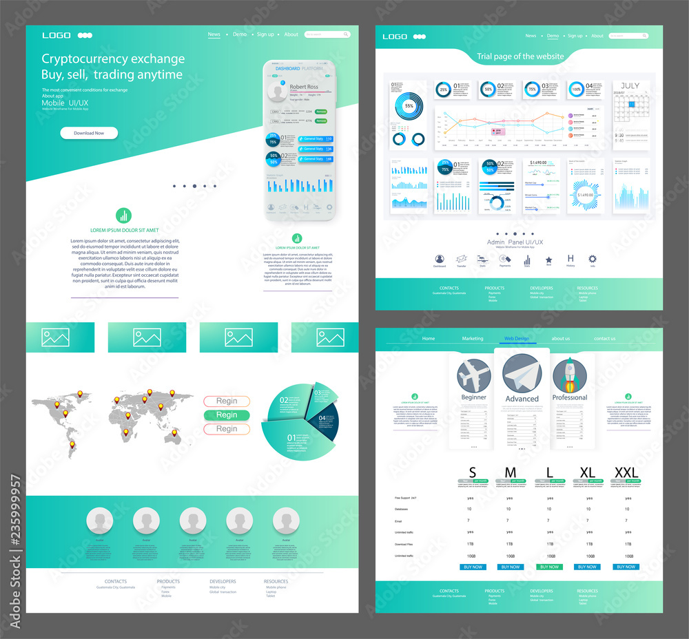 One Page Website Flat Ui Uxdesign Template Vector Image, 46% OFF One Page Website Flat Ui Uxdesign Template Vector Image, 46% OFF