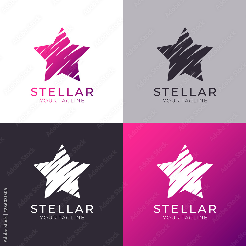 Star logo vector. Universal abstract logo with a star symbol for any ...