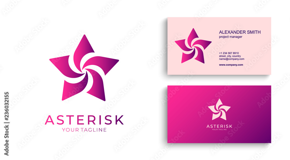 Star logo vector. Universal abstract logo with a star symbol for any ...