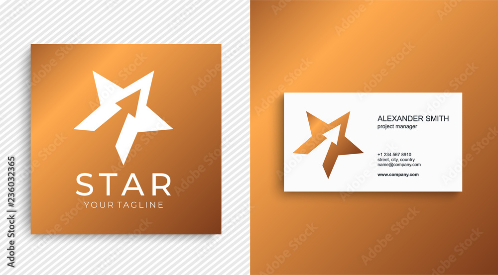 Star logo vector. Universal abstract logo with a star symbol for any ...