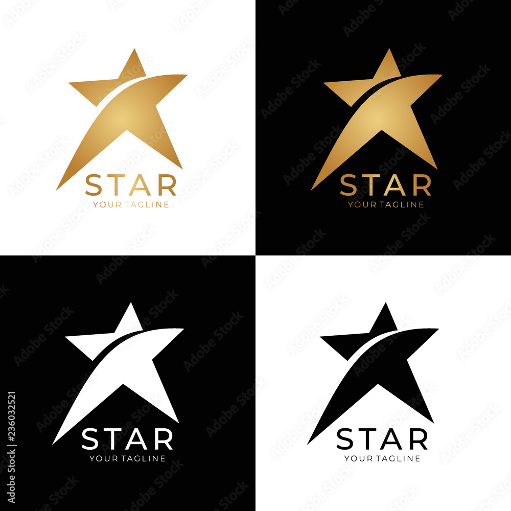 Star logo vector. Universal abstract logo with a star symbol for any ...
