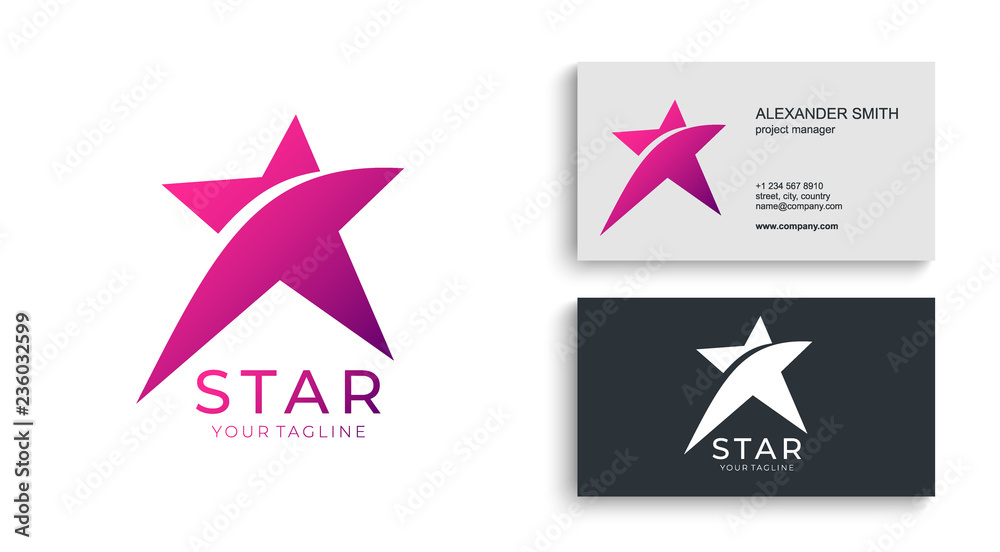 Star logo vector. Universal abstract logo with a star symbol for any ...