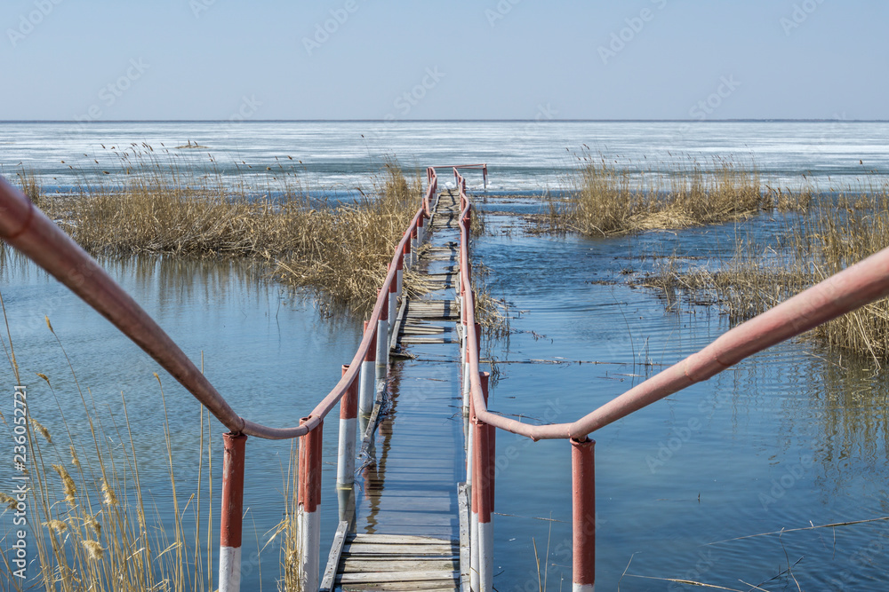 The Korgalzhyn State Nature Reserve, Lake Tengiz, Kazakhstan Stock ...