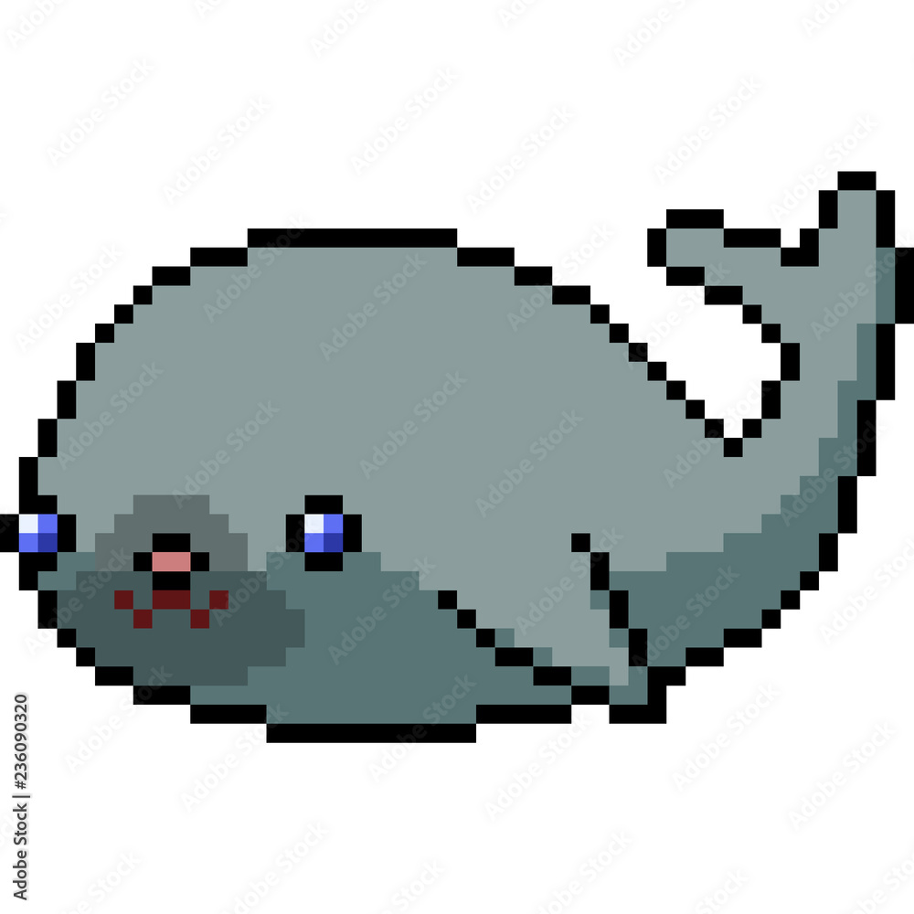 vector pixel art seal Stock Vector | Adobe Stock